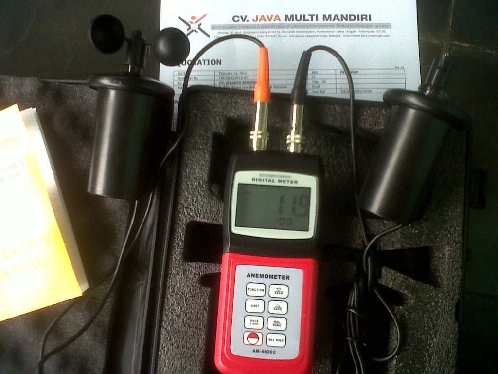 Alat pengukur angin dan temperatur AM-4836C